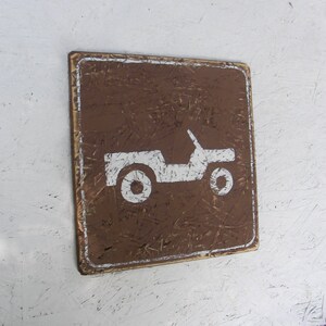 Park off Road Sign Jeep 4x4 Rustic Decor Primitive Folk Art Reclaimed ...