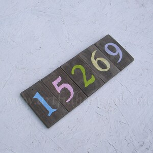 Barnwood Wood House Numbers Primitive Folk Art Numbers House Accessory ...