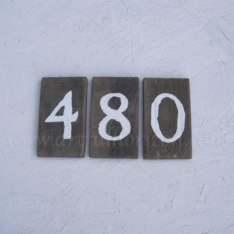 Wood House Numbers - Etsy