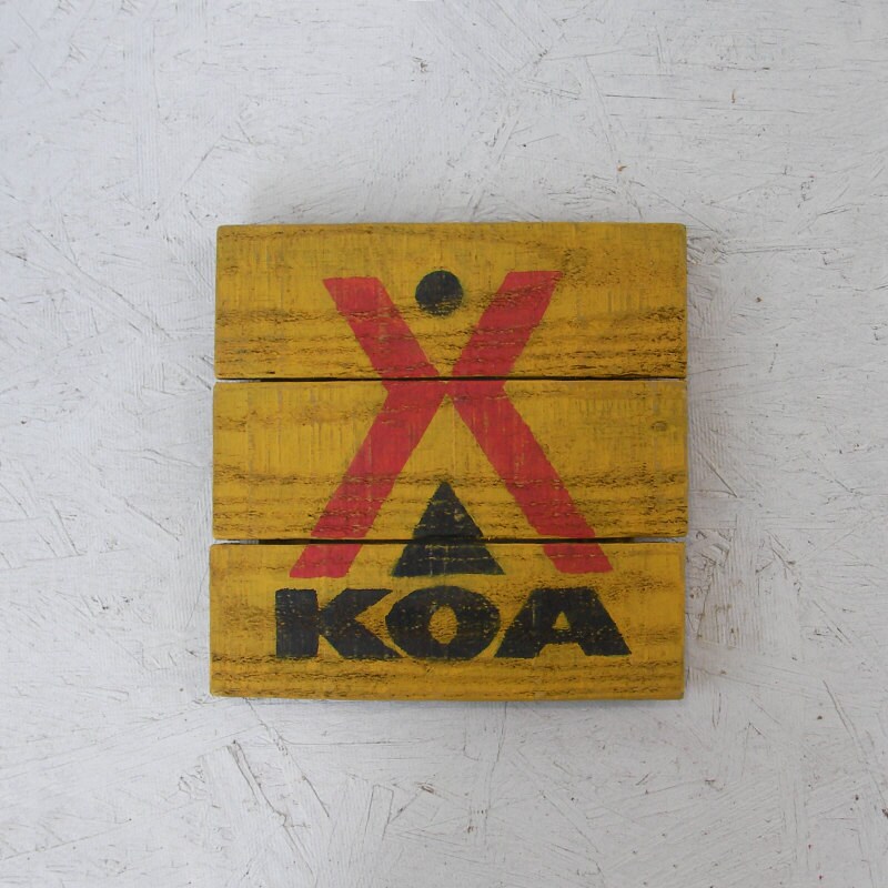KOA Camping Sign Rustic Decor Primitive Folk Art Customize - Etsy