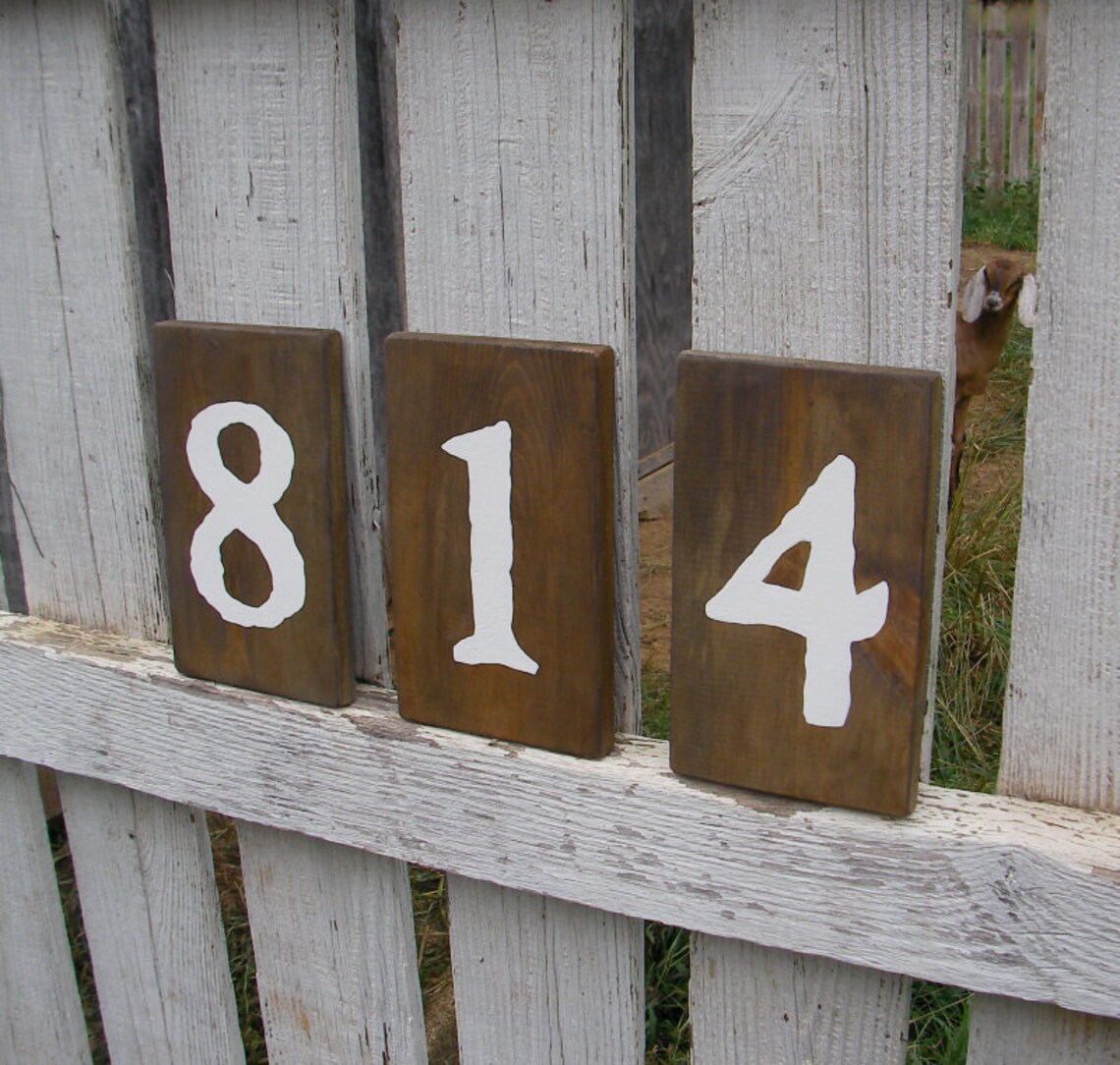 Large Wood House Numbers Rustic Farmhouse Home Address Numbers - Etsy