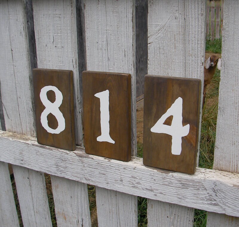 Large Wood House Numbers Rustic Farmhouse Home Address Numbers - Etsy