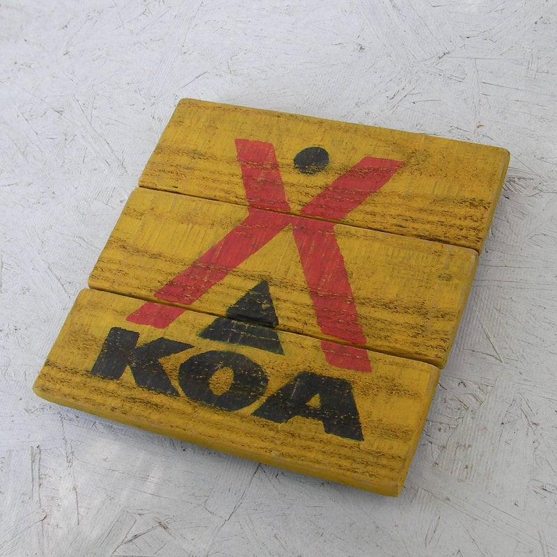 KOA Camping Sign Rustic Decor Primitive Folk Art Customize - Etsy