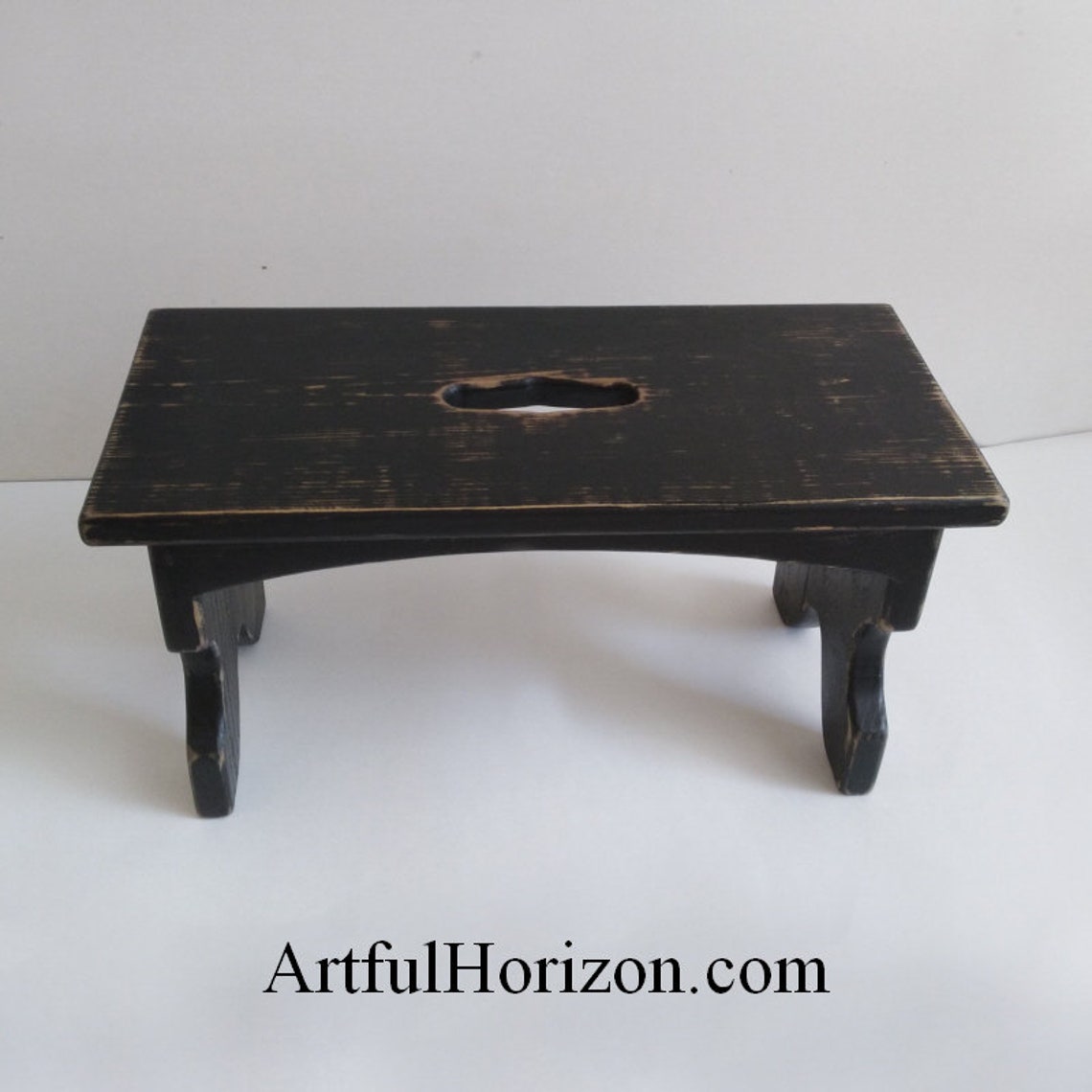 Large Footstool Primitive Folk Art Step Stool Farmhouse Decor | Etsy