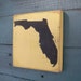 Florida Wood Sign State Shape Rustic Decor Primitive Folk Art - Etsy