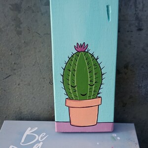 Original Funky Folk Art Cactus Painting Plant Lover Gift Artwork on ...
