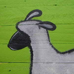 Original Funky Folk Art Sheep Painting Dream Sign Baby Nursery Home ...