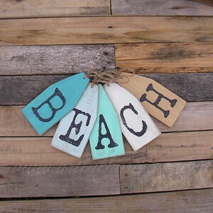 Wood House Letters Sign Buoy Nautical Beach Cottage Decor Wedding Decor ...