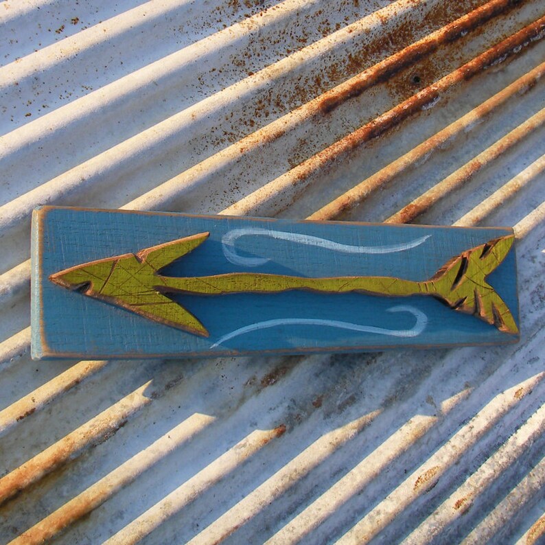 Green Arrow Sign Turquoise Wood Arrow Painting 3D Arrow Cutout - Etsy