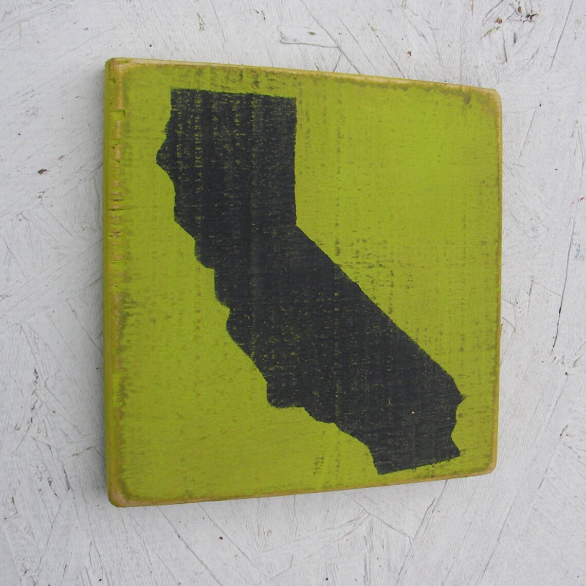 California Wood Sign State Shape Rustic Decor Primitive Folk Art ...