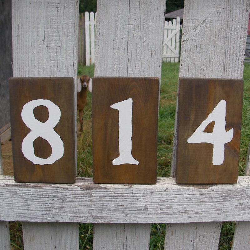 Rustic House Numbers - Etsy