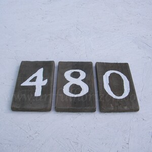 Barnwood Wood House Numbers Primitive Folk Art Numbers House Accessory ...