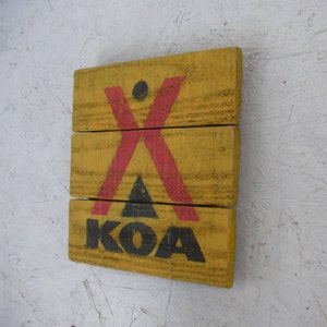 KOA Camping Sign Rustic Decor Primitive Folk Art Customize Reclaimed ...