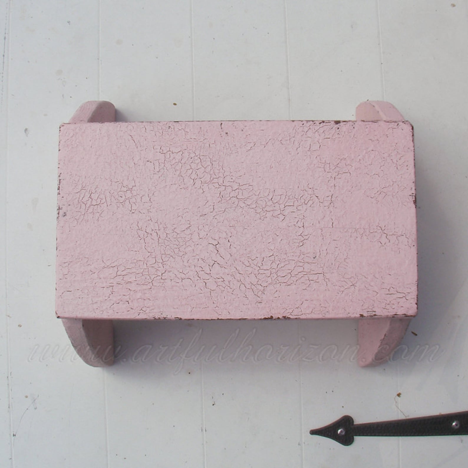 Footstool Primitive Folk Art Step Stool Cottage Chic Decor Custom ...