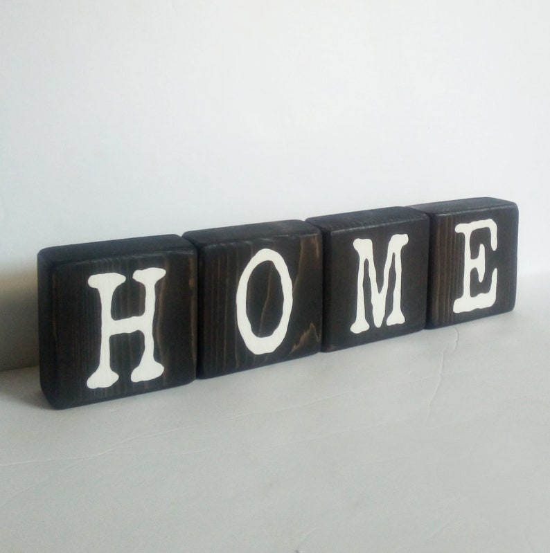 Rustic Modern Wood Block Letters Farmhouse Decor Wooden Hope Sign ...