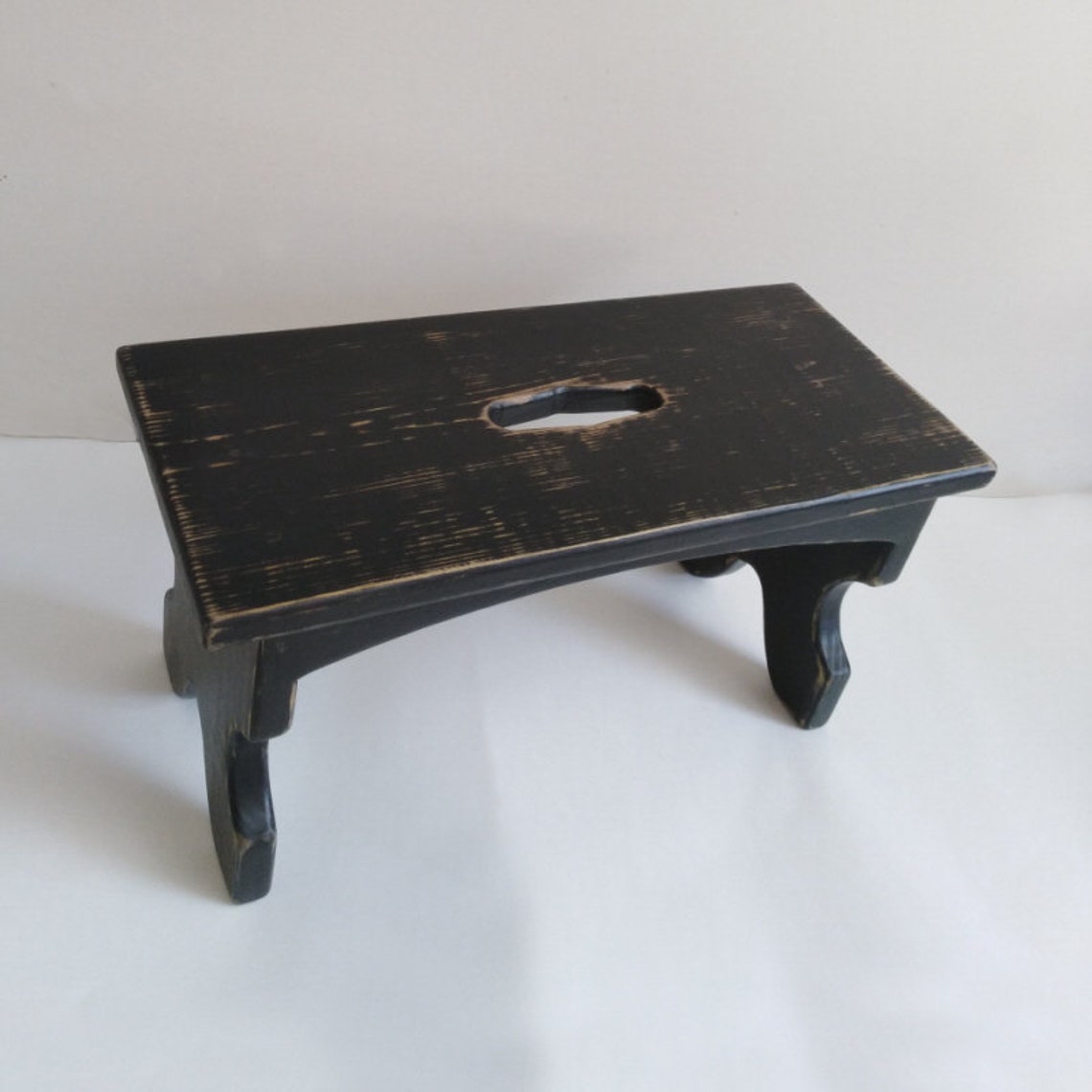 Large Footstool Primitive Folk Art Step Stool Farmhouse Decor | Etsy