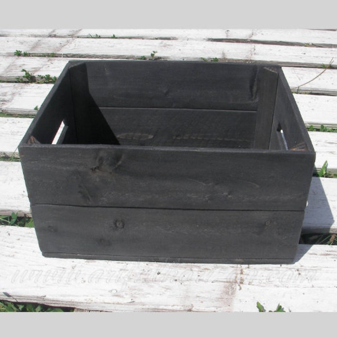 Black Wood Crate Urban Loft Decor Modern Industrial Storage - Etsy