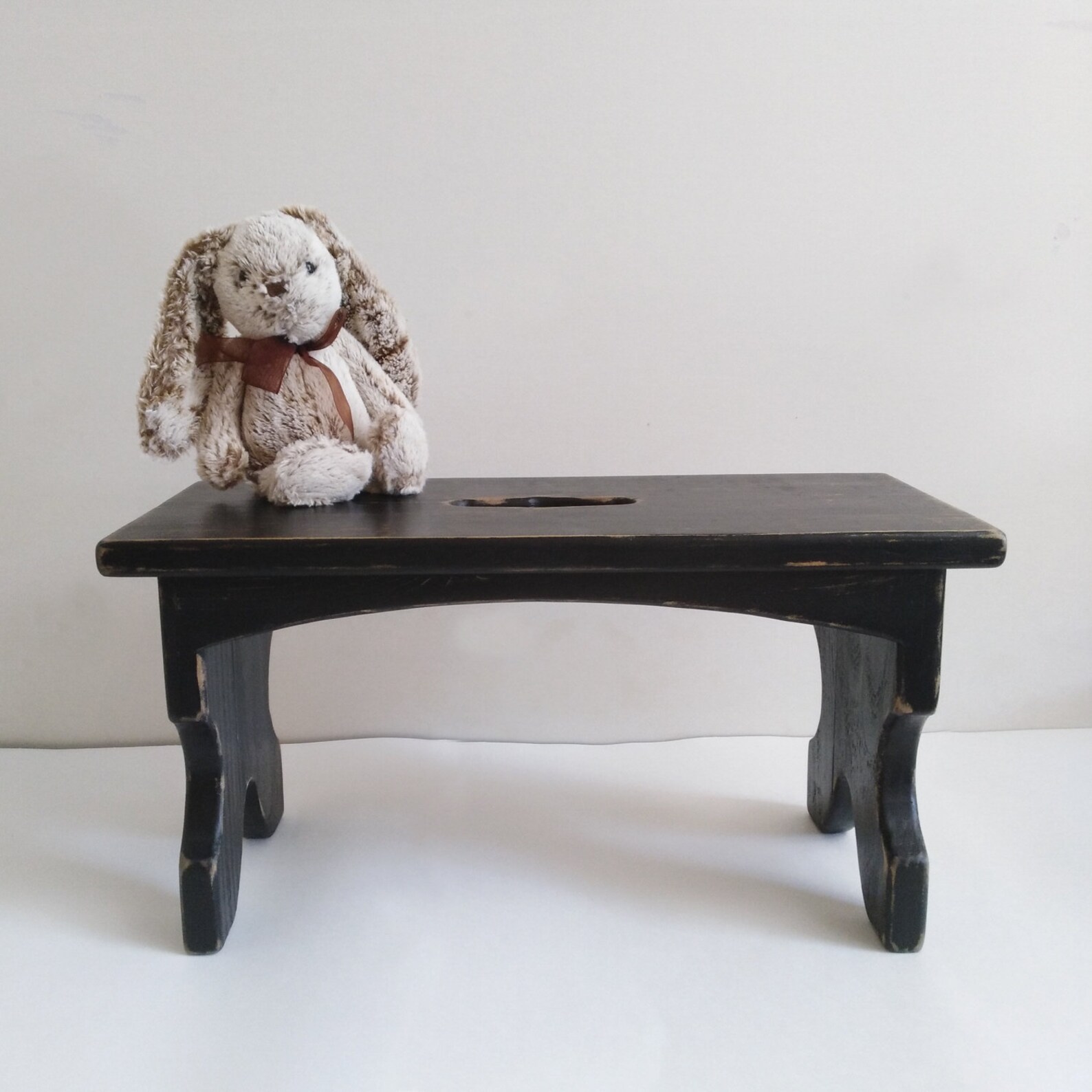 Large Footstool Primitive Folk Art Step Stool Farmhouse Decor | Etsy