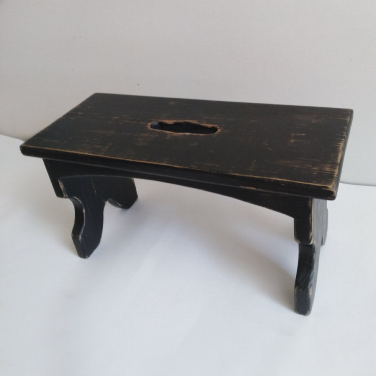 Large Footstool Primitive Folk Art Step Stool Farmhouse Decor - Etsy