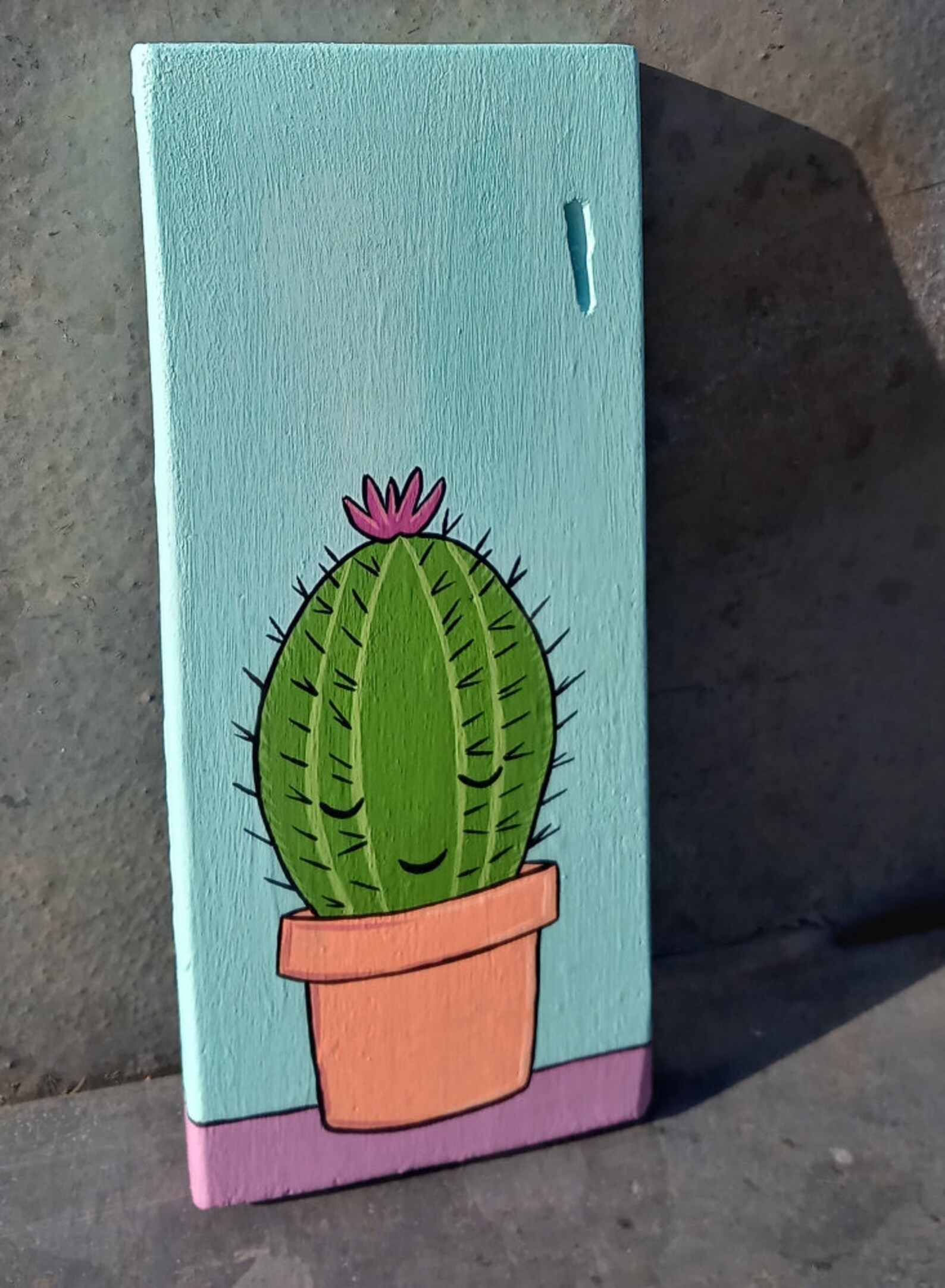 Original Funky Folk Art Cactus Painting Plant Lover Gift - Etsy