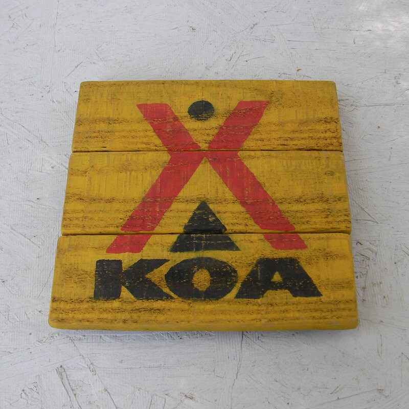 KOA Camping Sign Rustic Decor Primitive Folk Art Customize - Etsy