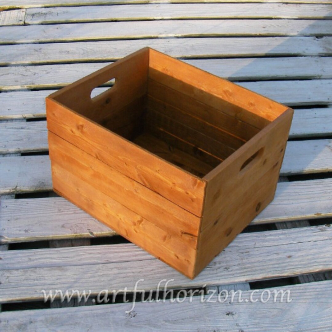 Set of 4 Medium Reclaimed Wood Crates for Storage - Etsy