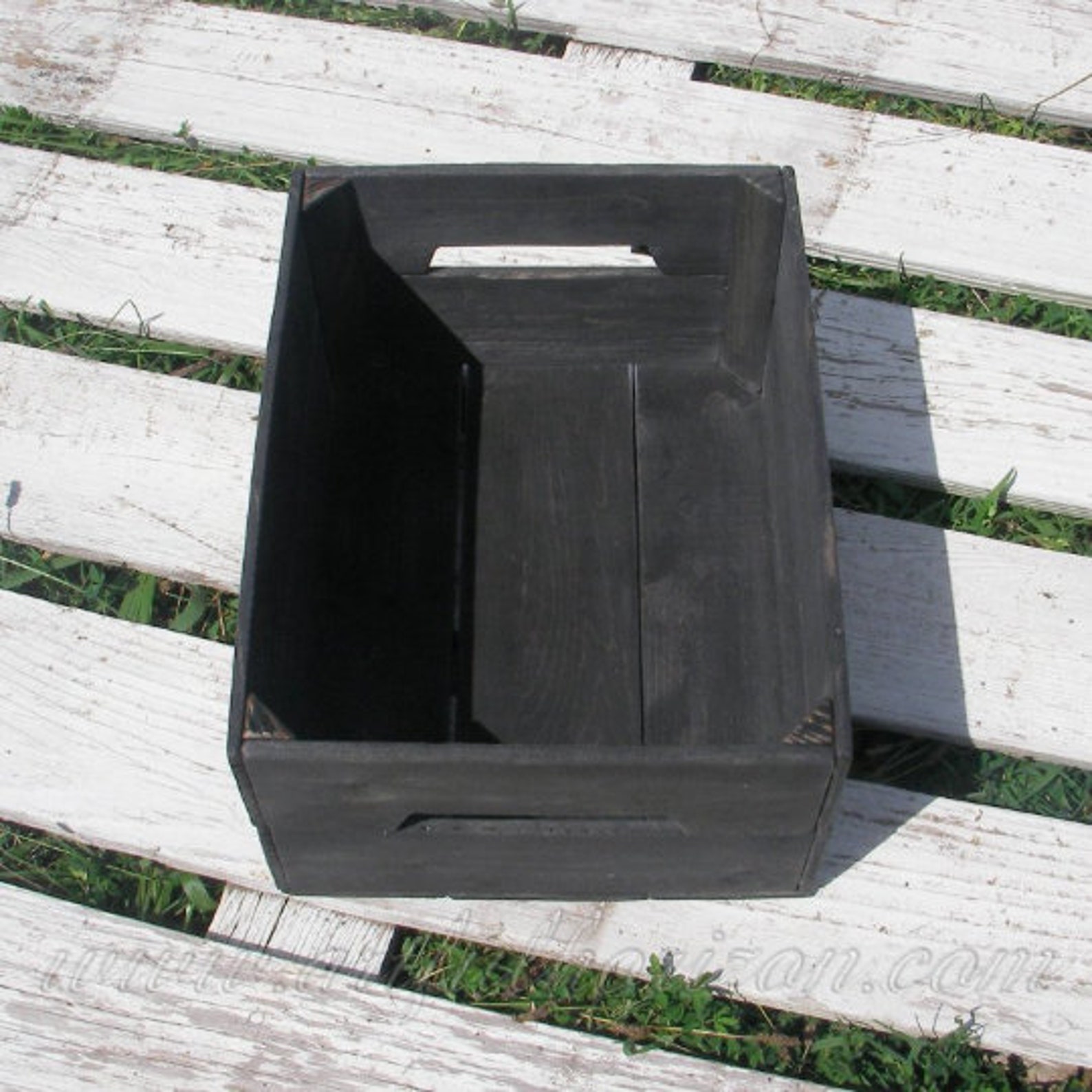 Black Wood Crate Urban Loft Decor Modern Industrial Storage - Etsy