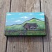 Primitive Farmhouse Landscape Barn Painting With Red Flowers - Etsy
