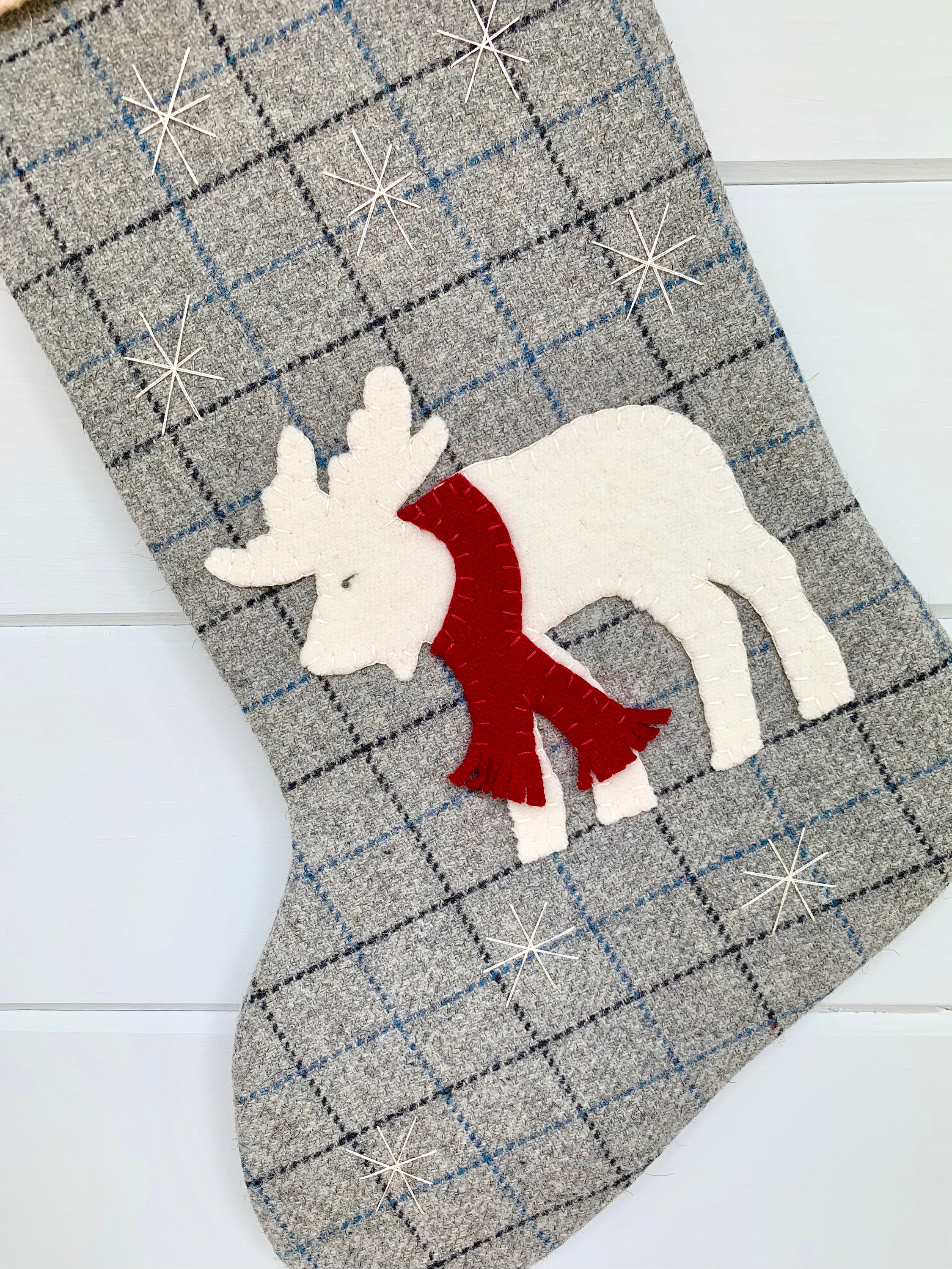 Personalized Christmas Stocking Rustic Christmas Stocking | Etsy