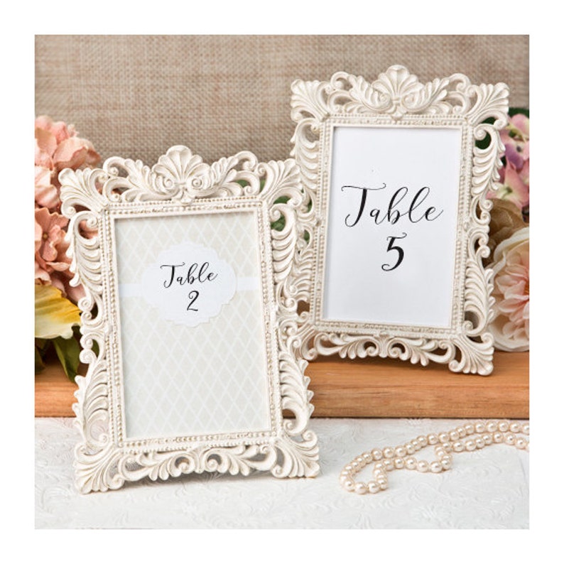 Ivory Table Number Frame 4 X 6 Ivory Picture Frame for Wedding - Etsy