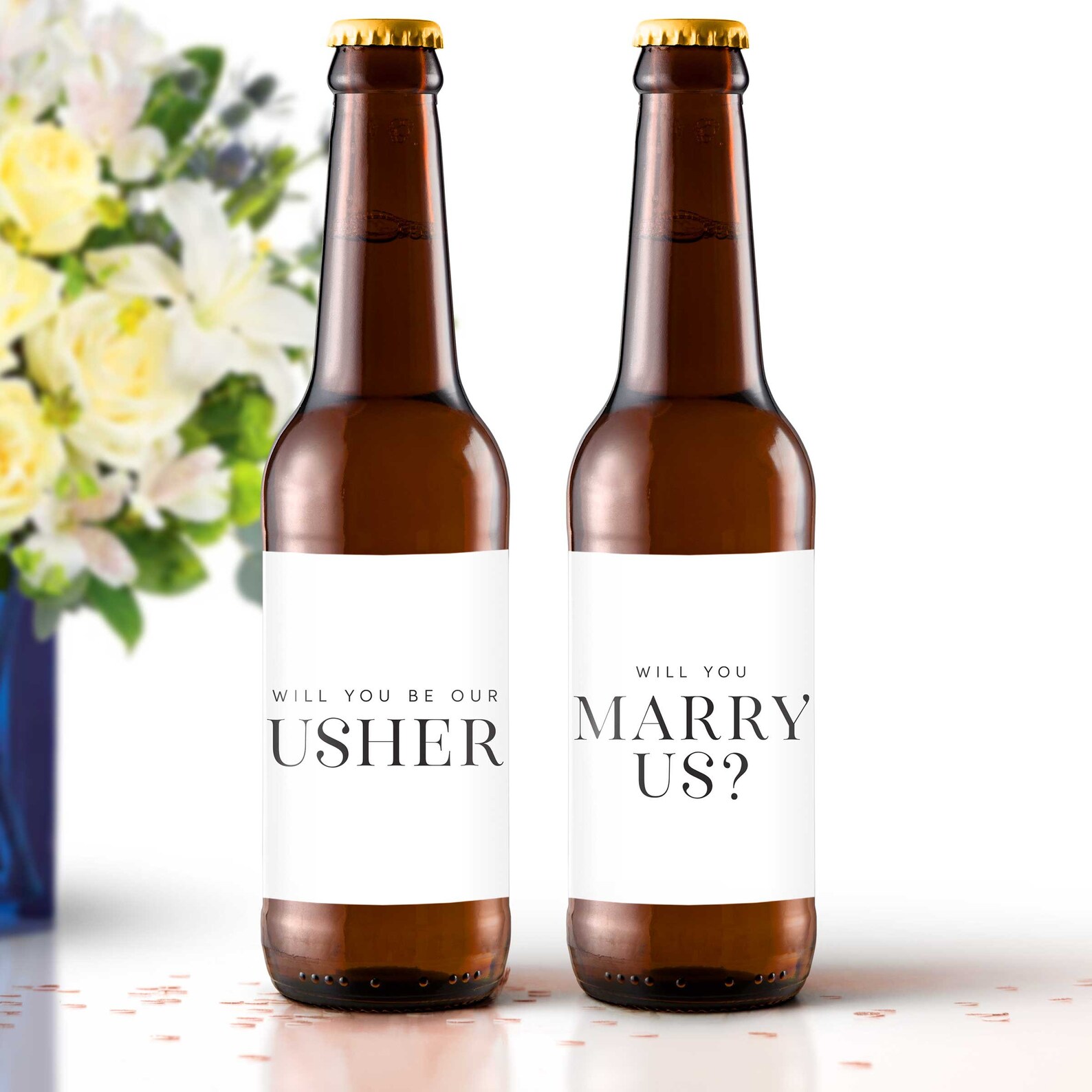 Beer Bottle Labels for Officiants and Ushers Will Marry Us & | Etsy