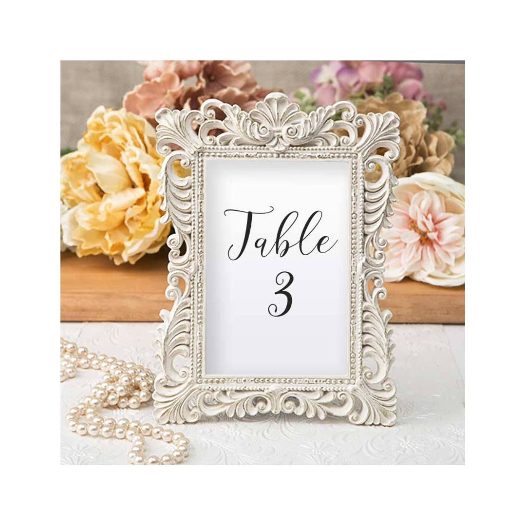 Ivory Table Number Frame 4 X 6 Ivory Picture Frame for Wedding - Etsy