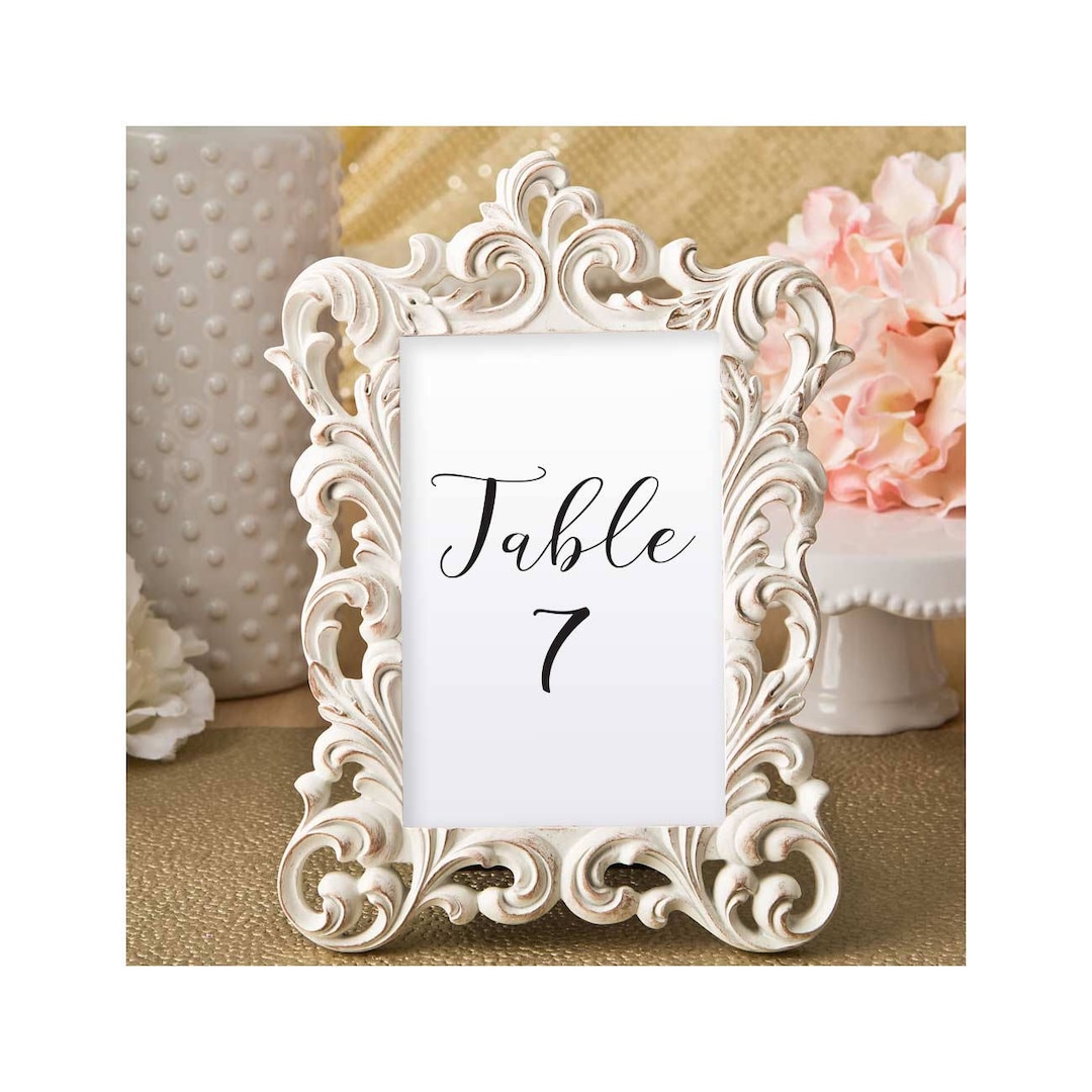 Ivory and Gold Picture Frames 4 X 6 Frames for Table Numbers Frame ...