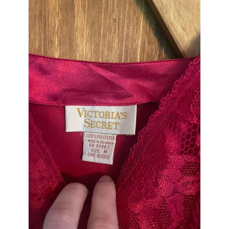 Victoria's Secret Vintage Gold Label Cropped Red Lace Camisole - Etsy