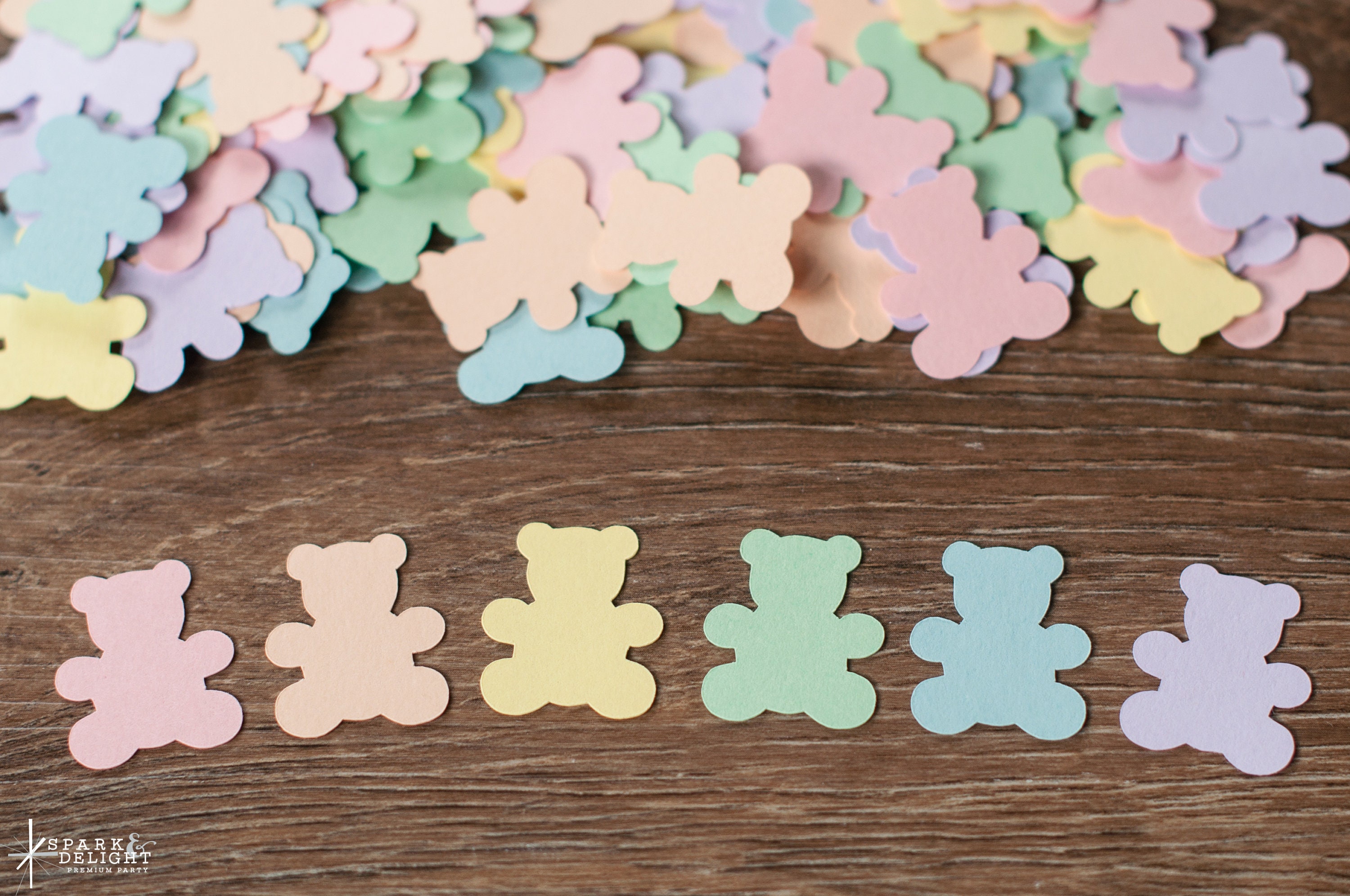 Pastel Teddy Bear Confetti 200 Pieces Teddy Bear Baby - Etsy UK