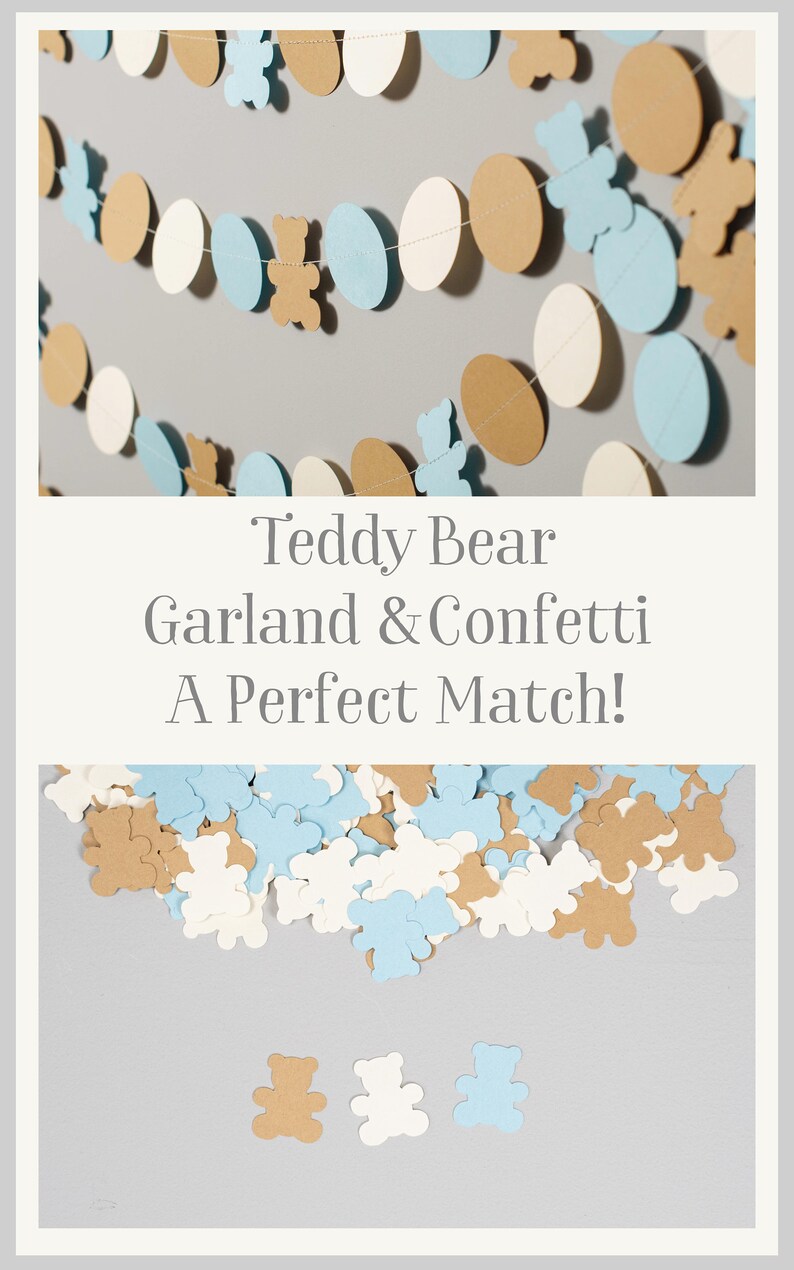 Teddy Bear Confetti, We Can Bearly Wait, Teddy Bear Baby Shower Decor ...