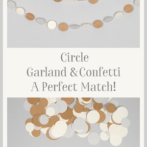 Gender Neutral Baby Shower Confetti in Light Gray and Kraft - Circle ...
