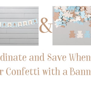Teddy Bear Baby Shower Banner, It's A Boy Banner, Customize Your Colors ...