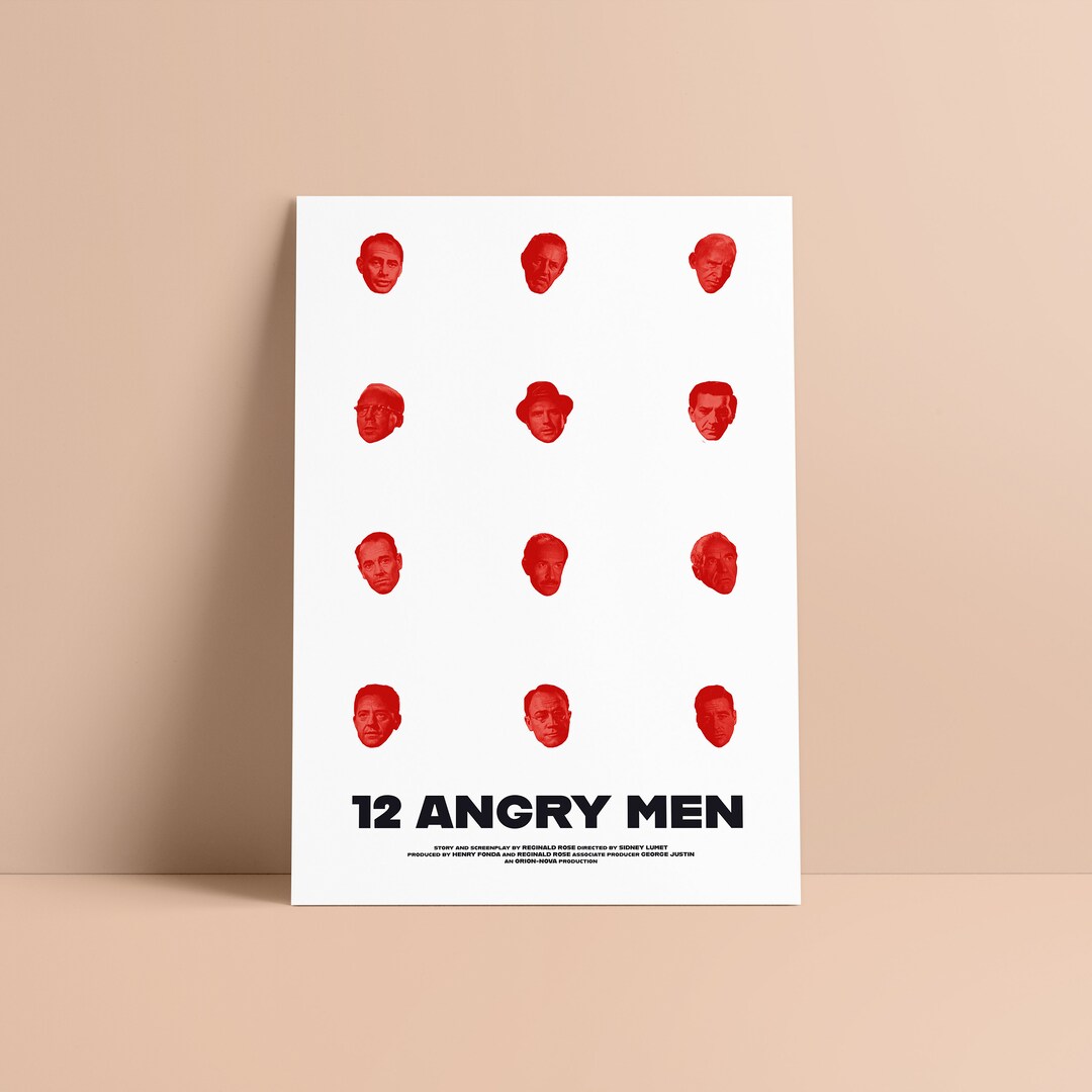 12 Angry | Original Minimal Movie Poster | Room Office Movie Buff ...