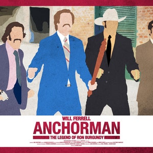Anchorman 12 X 18 Minimalist Movie Poster Giclee Print - Etsy