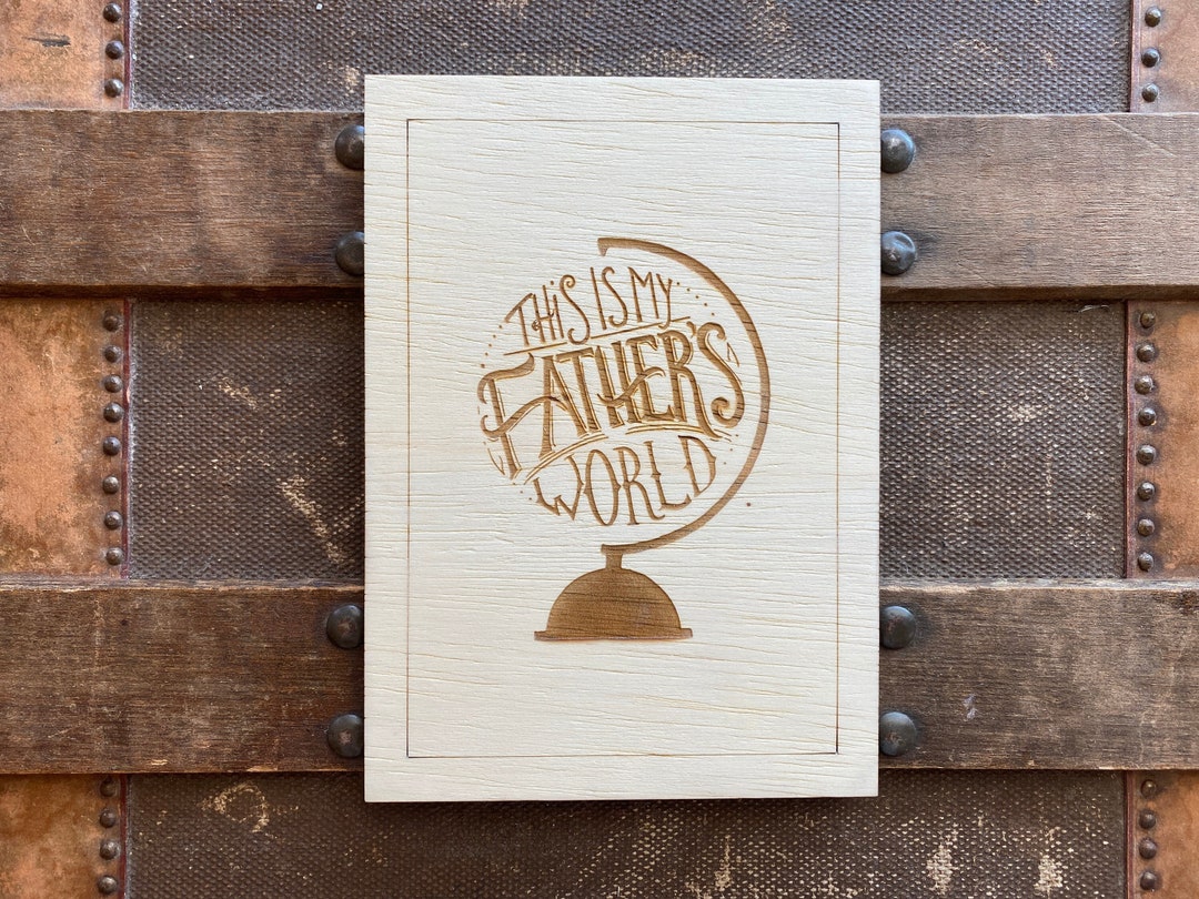 This is My Fathers World Hymn Plaque 7x5 Hand Drawn Design, Laser ...