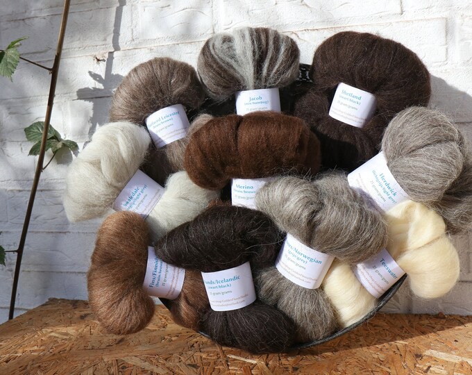 Sheep Breed Sampler Natural Colours II - Sample Pack With 10 Types of ...