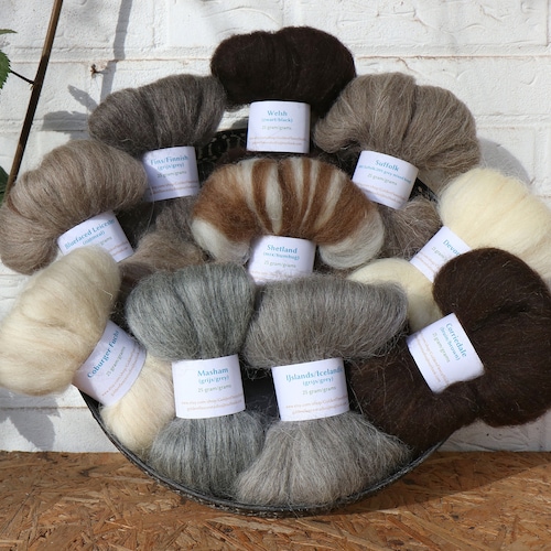Sheep Breed Sampler Natural Colours III Sample Pack With 10 - Etsy