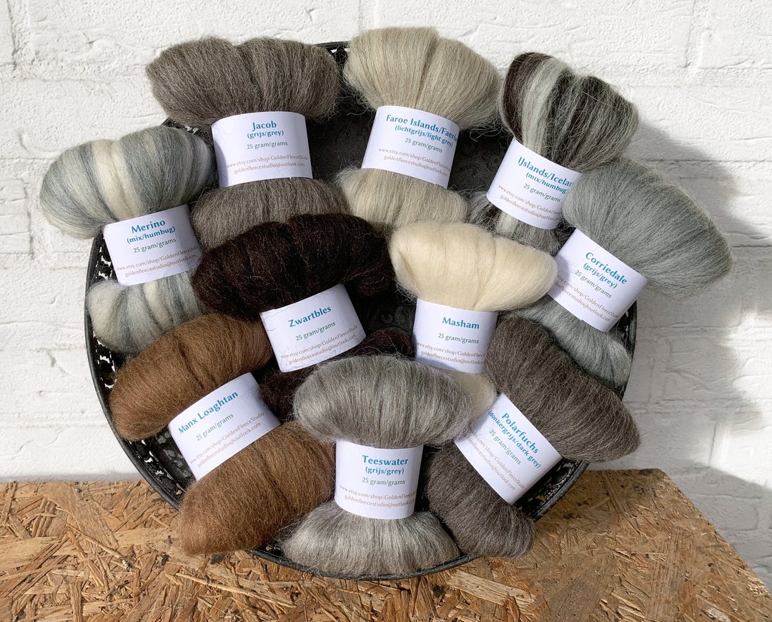 Sheep Breed Sampler Natural Colours III - Sample Pack With 10 Types of ...