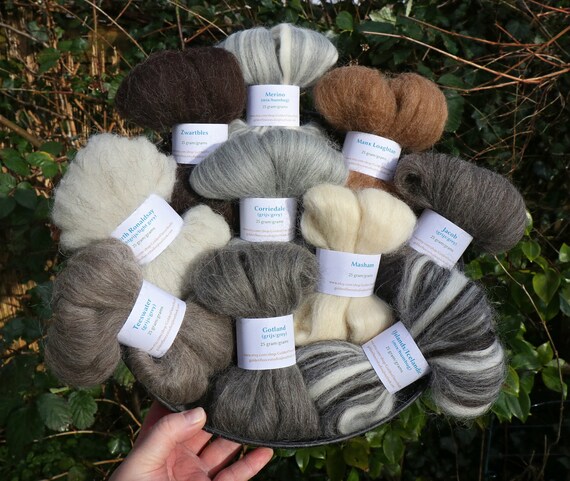 Sheep Breed Sampler Natural Colours III Sample Pack With 10 - Etsy