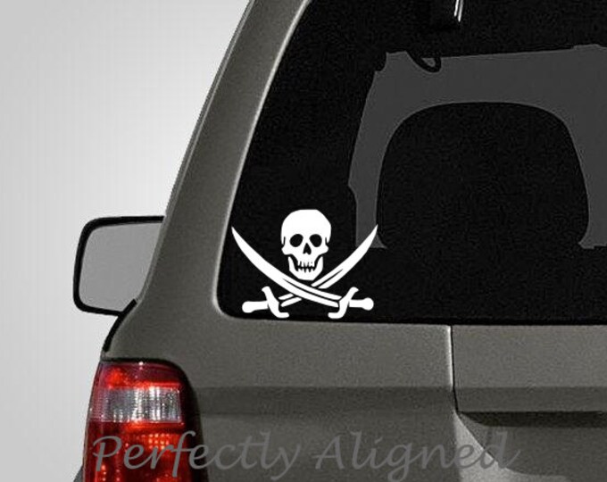 Jolly Roger Pirate Vinyl Decal Car Decal MacBook Decal Etc... - Etsy