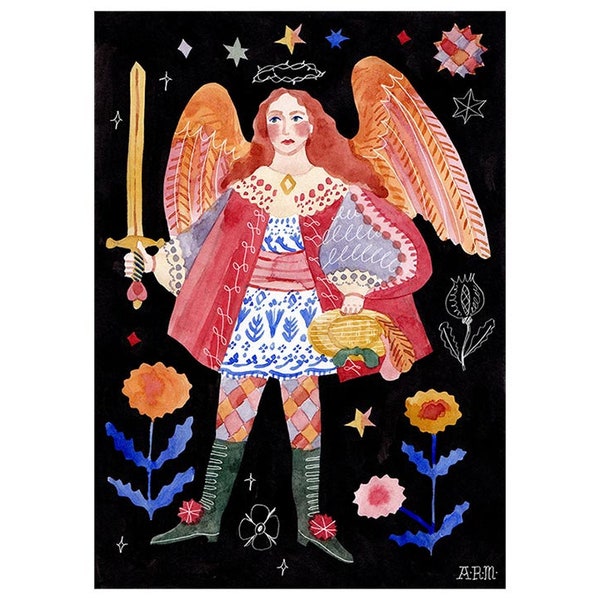 Angel Folk Art - Etsy