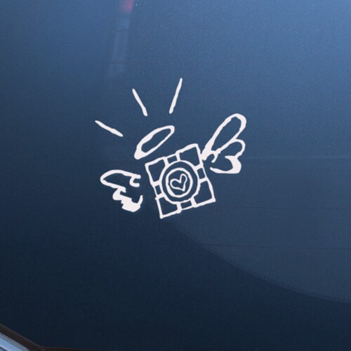 Winged Companion Cube. Portal Inspired. Vinyl Decal Laptop | Etsy