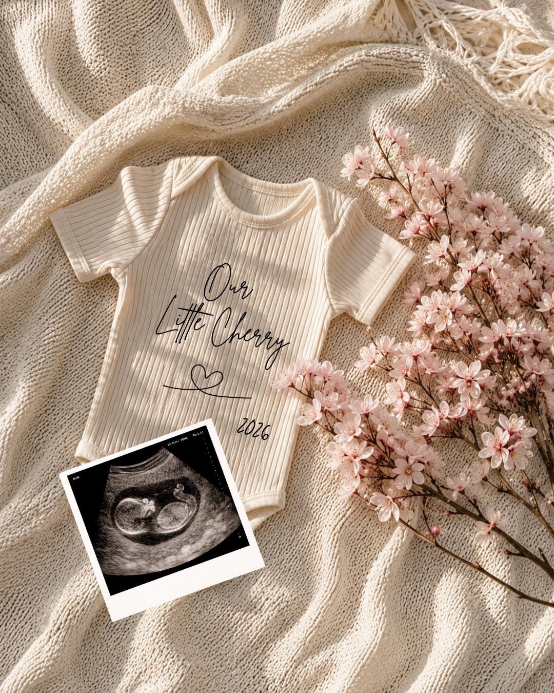 Sakura, Cherry Blossom, Baby Announcement, Pregnancy Reveal, Social ...