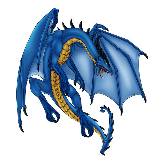 Blue Dragon Sticker 4 Inch - Etsy